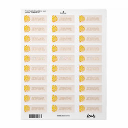 Sunshine Baby Shower Return Address Label | Zazzle