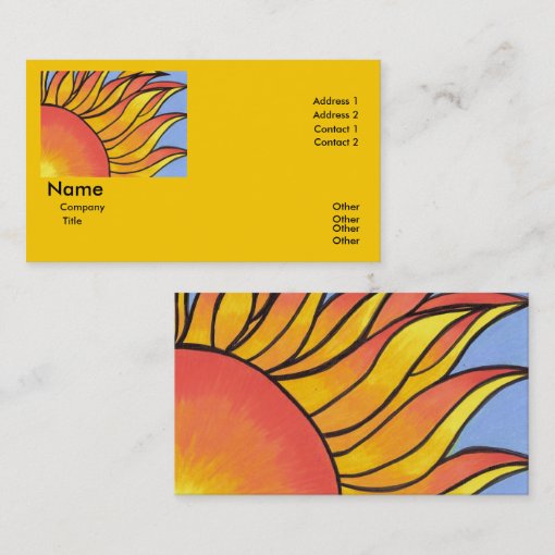 Sunshine Business Card Template | Zazzle