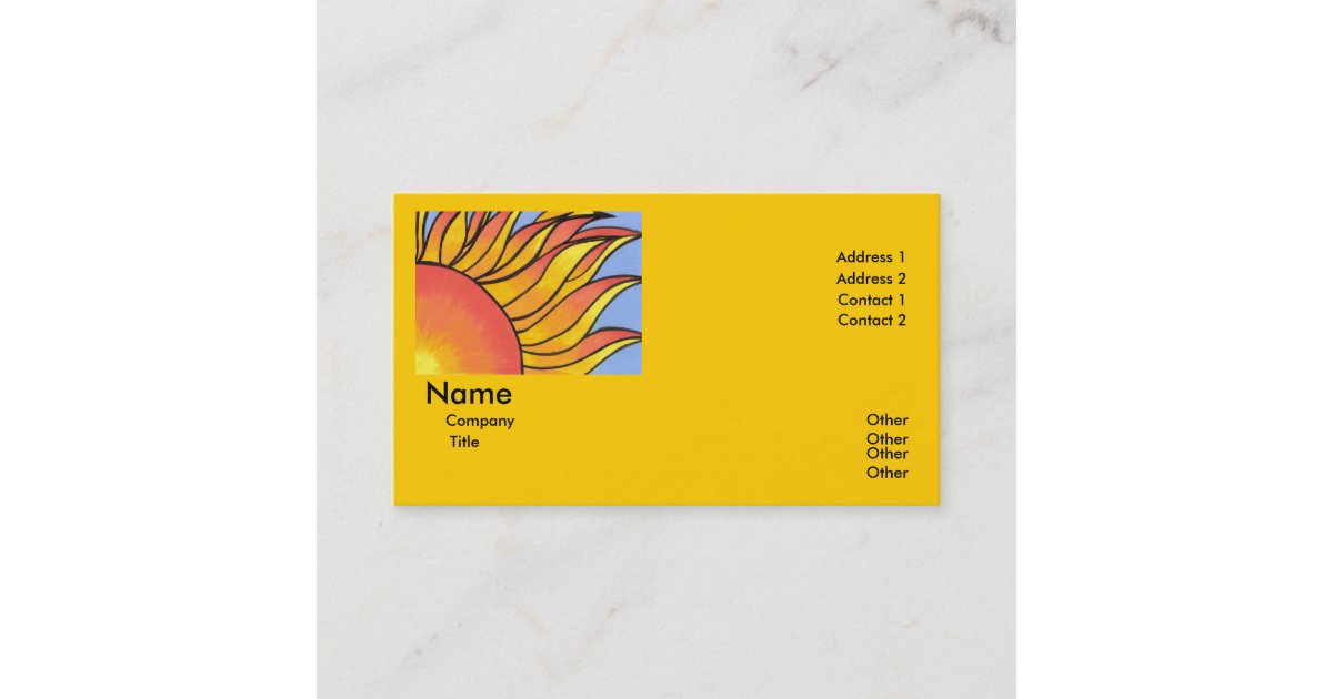 Sunshine Business Card Template | Zazzle