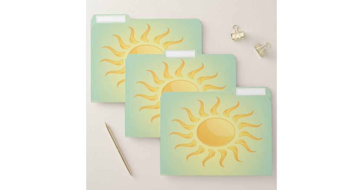Sunshine Design File Folders Set | Zazzle