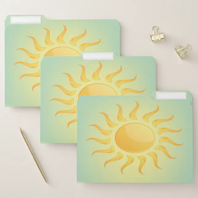 Sunshine Design File Folders Set | Zazzle
