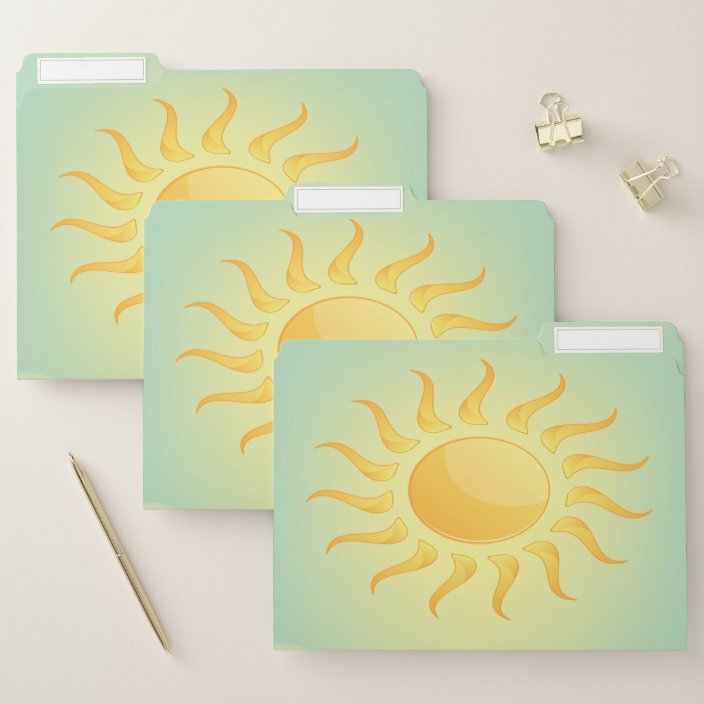 Sunshine Design File Folders Set | Zazzle.com