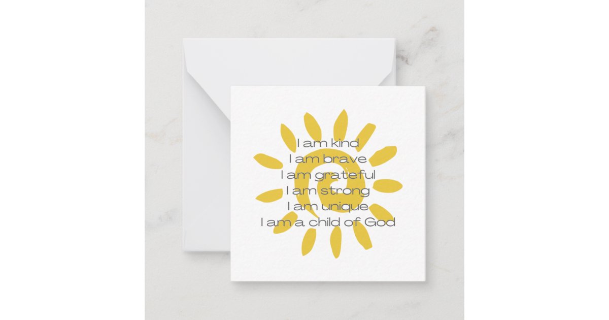 Sunshine Everyday Affirmation Cards | Zazzle