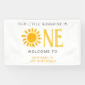 Sunshine First Birthday Welcome Banner | Zazzle