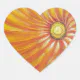 Sunshine Flower Good Morning Heart Sticker | Zazzle