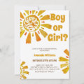 Sunshine Gender Reveal Here Comes The Sun Themed Invitation | Zazzle