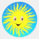 Sunshine Happy Face Classic Round Sticker | Zazzle