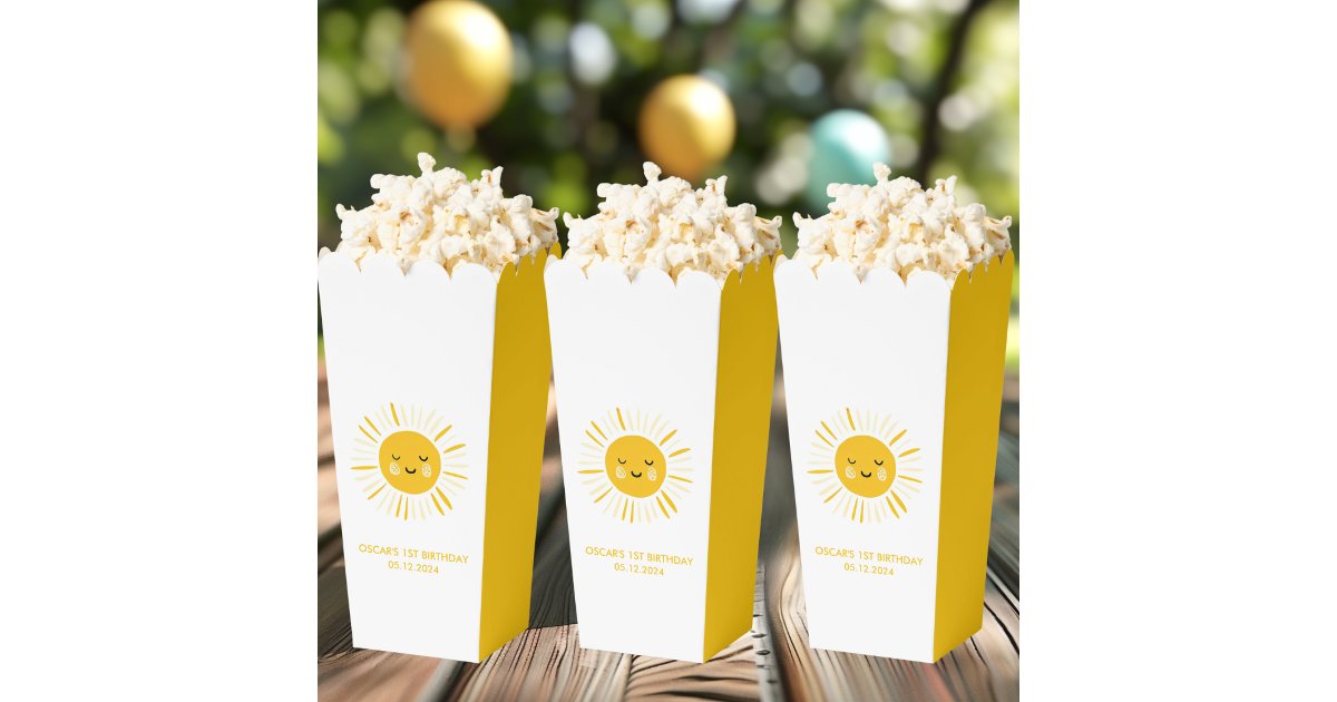Sunshine is Turning One Birthday Party Favor Boxes | Zazzle