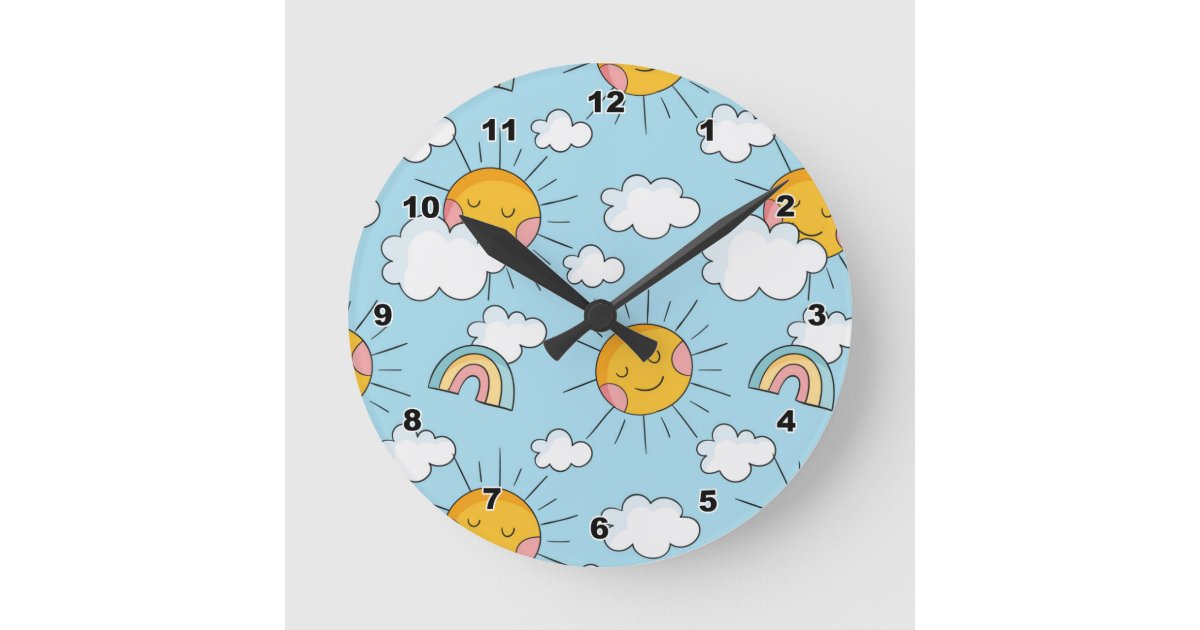 Sunshine Kid's Wall Clock | Zazzle