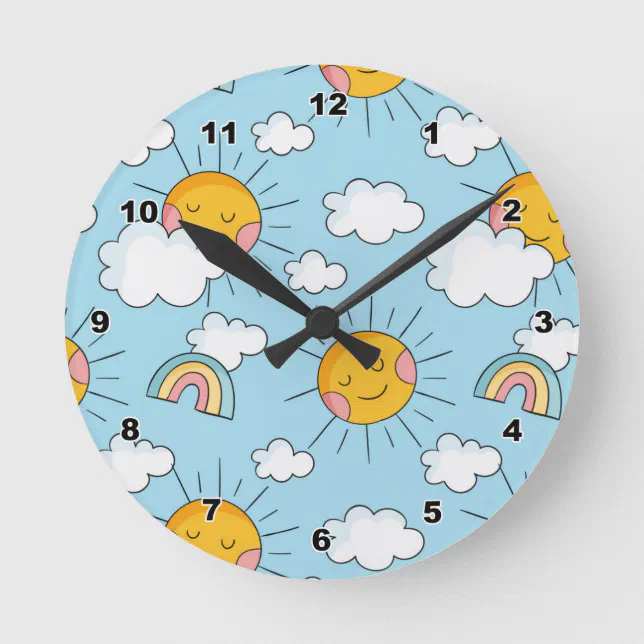 Sunshine Kid's Wall Clock | Zazzle