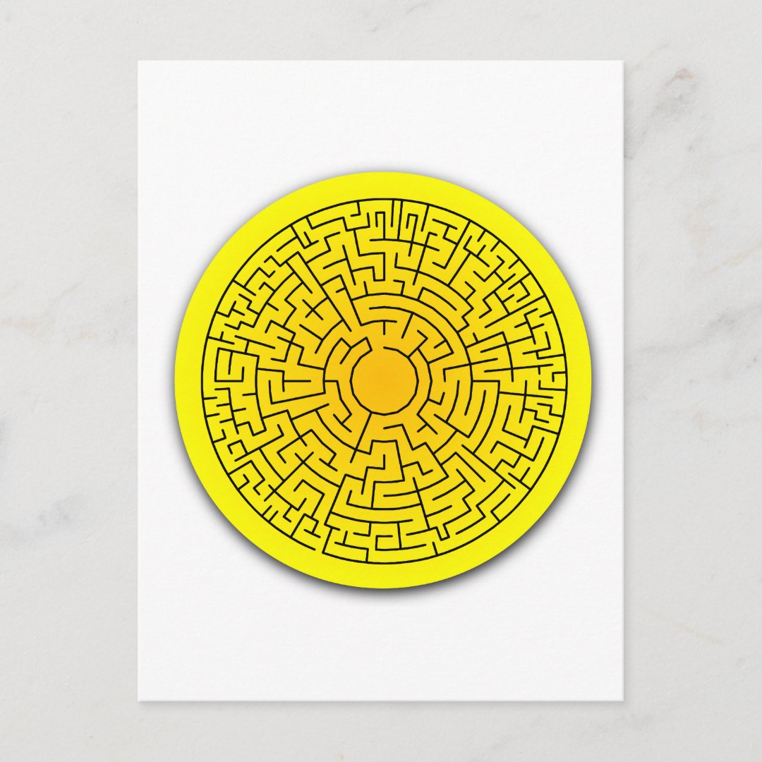 Sunshine Maze Postcard | Zazzle