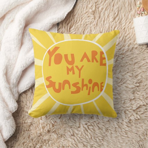 Sunshine_PillowCover_yellow Throw Pillow | Zazzle