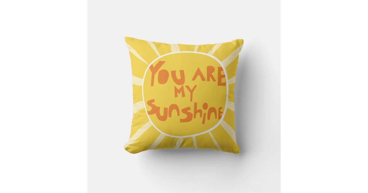 Sunshine_PillowCover_yellow Throw Pillow | Zazzle
