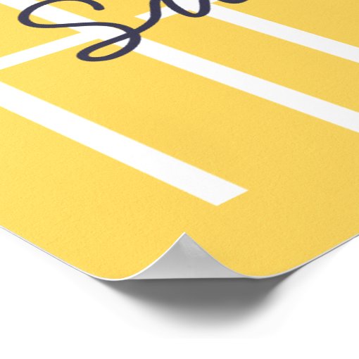 Sunshine Quote Bright Yellow Minimalist Hello Poster | Zazzle