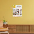 Sunshine Rainbow Birthday Photo Milestone Poster | Zazzle