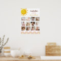 Sunshine Rainbow Birthday Photo Milestone Poster | Zazzle