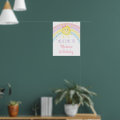 Sunshine Rainbow Pink Gold Pastel Birthday Welcome Poster | Zazzle