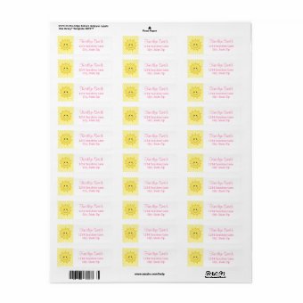 Sunshine Return Address Label | Zazzle