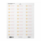 Sunshine Sun Birthday Party Return Address Label | Zazzle