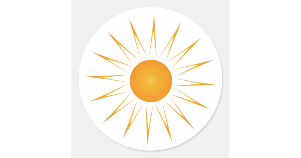 Sunshine - Sun Classic Round Sticker | Zazzle