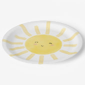 Sunshine, sun minimalist birthday party paper plates | Zazzle