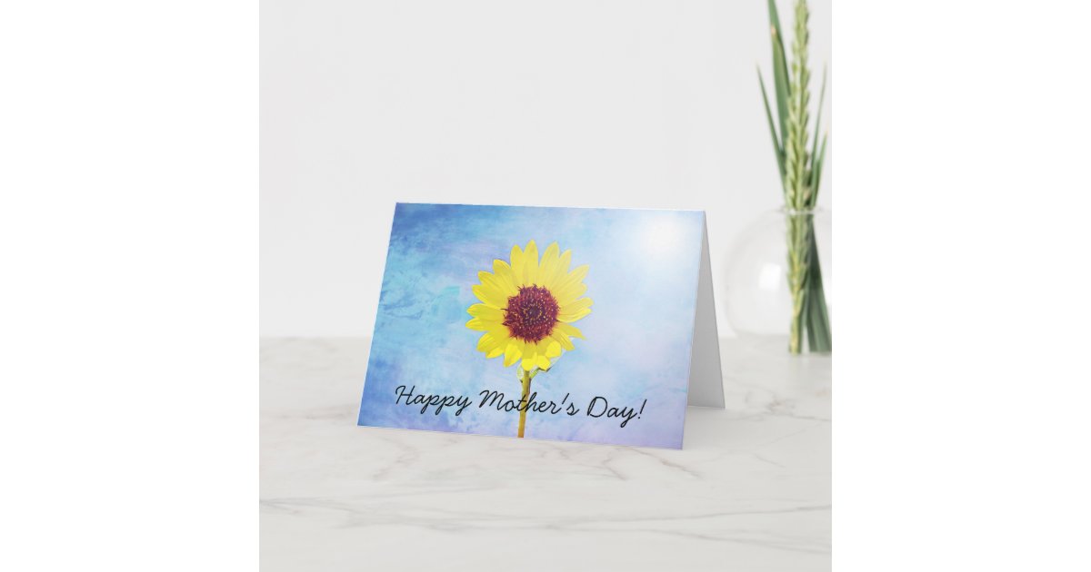 Sunshine Sunflower Mother's Day Card | Zazzle