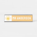 Sunshine thank you teacher modern elegant desk name plate | Zazzle