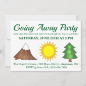 Sunshine Tree Mountain Hiking Woods Outdoor Camp Invitation | Zazzle