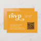 Sunshine Typography QR Code Marigold ID1048 RSVP Card | Zazzle