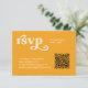 Sunshine Typography QR Code Marigold ID1048 RSVP Card | Zazzle