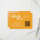 Sunshine Typography QR Code Marigold ID1048 RSVP Card | Zazzle