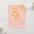 Sunshine Typography Wedding Pink Peach ID1048 Invitation | Zazzle