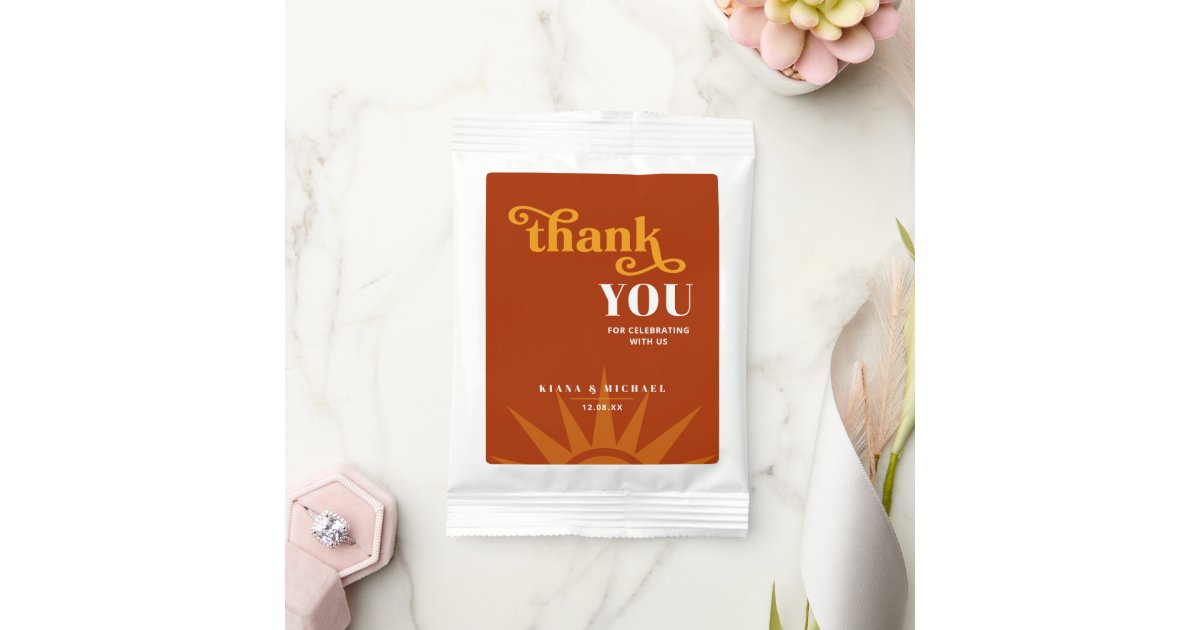 Sunshine Typography Wedding Thank You Red ID1048 Margarita Drink Mix ...