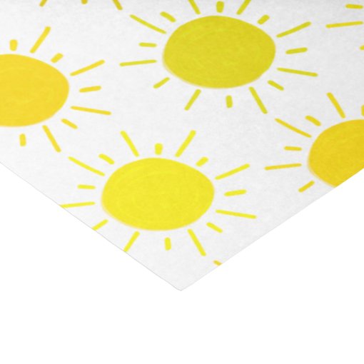 Sunshine Whimsical Yellow Sun Birthday Party Tissue Paper | Zazzle