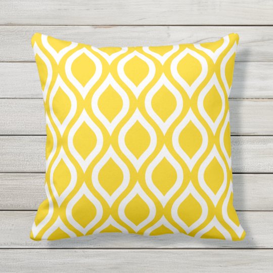 Sunshine Yellow Outdoor Pillows - Tile Pattern | Zazzle.com