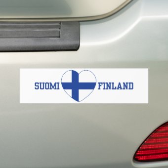 SUOMI FINLAND custom bumpersticker Bumper Sticker | Zazzle