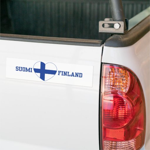 SUOMI FINLAND custom bumpersticker Bumper Sticker | Zazzle