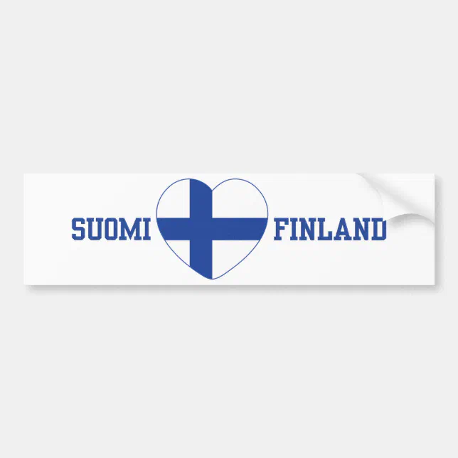 SUOMI FINLAND custom bumpersticker Bumper Sticker | Zazzle