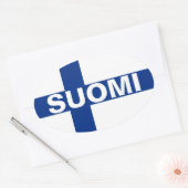 Suomi (Finland) Oval Sticker | Zazzle