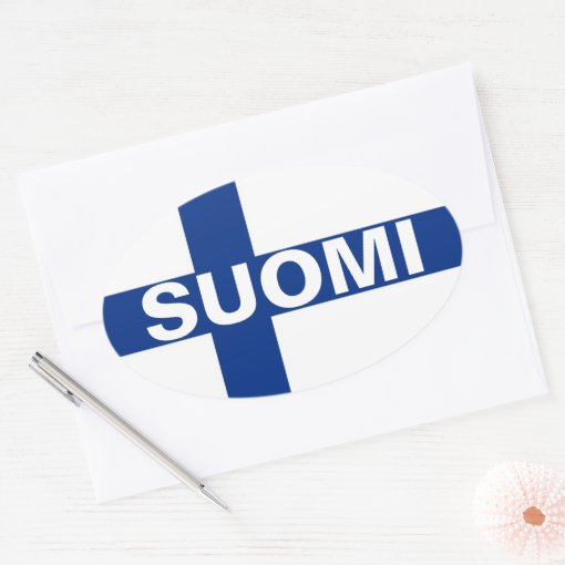 Suomi (Finland) Oval Sticker | Zazzle