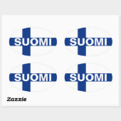 Suomi (Finland) Oval Sticker | Zazzle