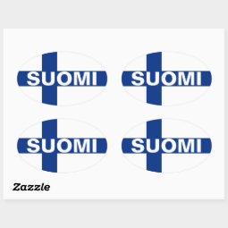 Suomi (Finland) Oval Sticker | Zazzle