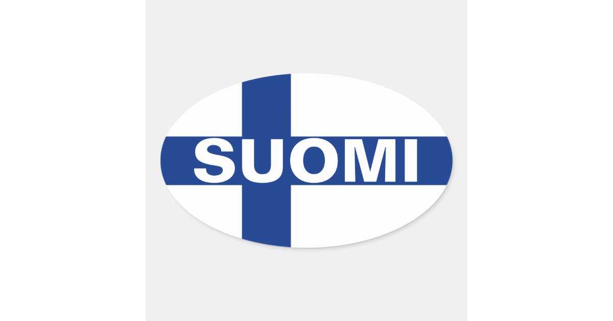 Suomi (Finland) Oval Sticker | Zazzle