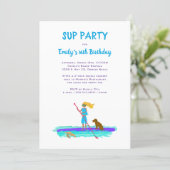 SUP Paddleboarding Teen Birthday Party Invitation | Zazzle