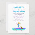 SUP Paddleboarding Teen Birthday Party Invitation | Zazzle