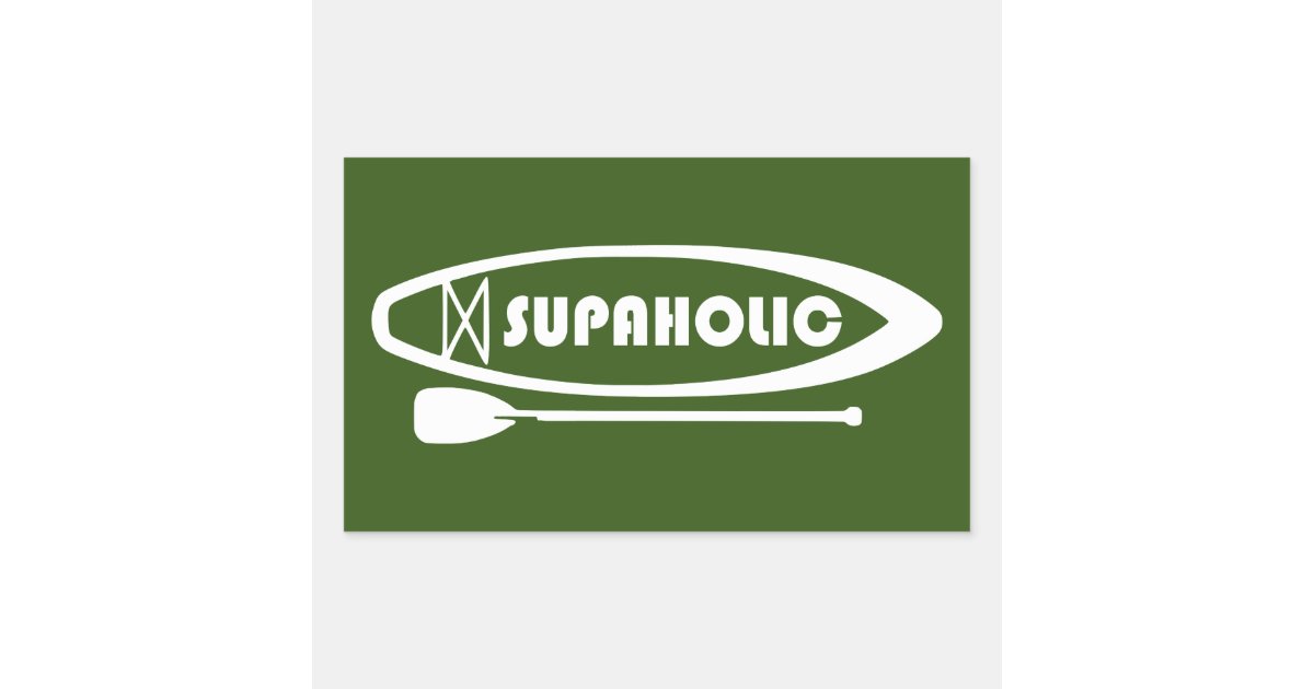 Supaholic Standup Paddleboarding Rectangular Sticker | Zazzle