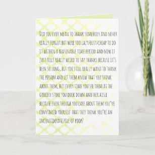 Belated Thank You Cards | Zazzle