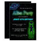 Super Cool Alien & UFO Party Invite | Zazzle.com