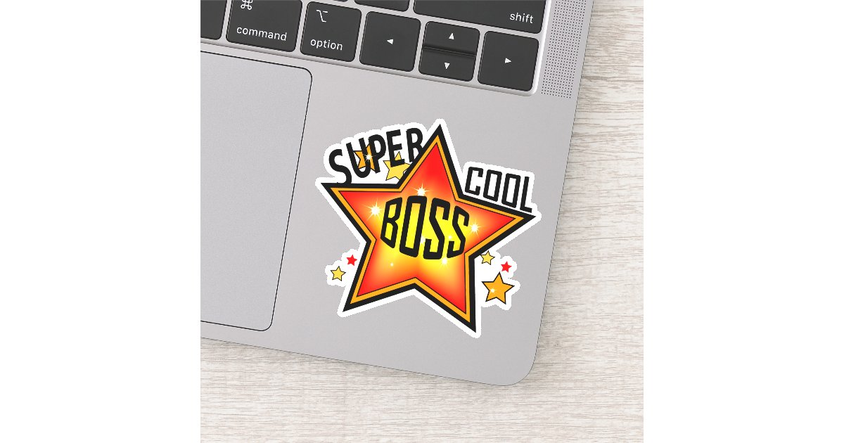 Super Cool Boss Sticker | Zazzle