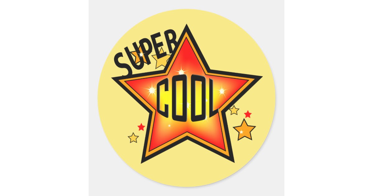 Super Cool Shinning Star Award Sticker | Zazzle